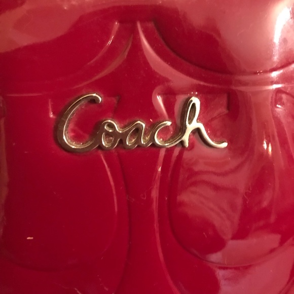 Coach | Bags | Authentic Coach Patent Leather Red Handbag | Poshmark